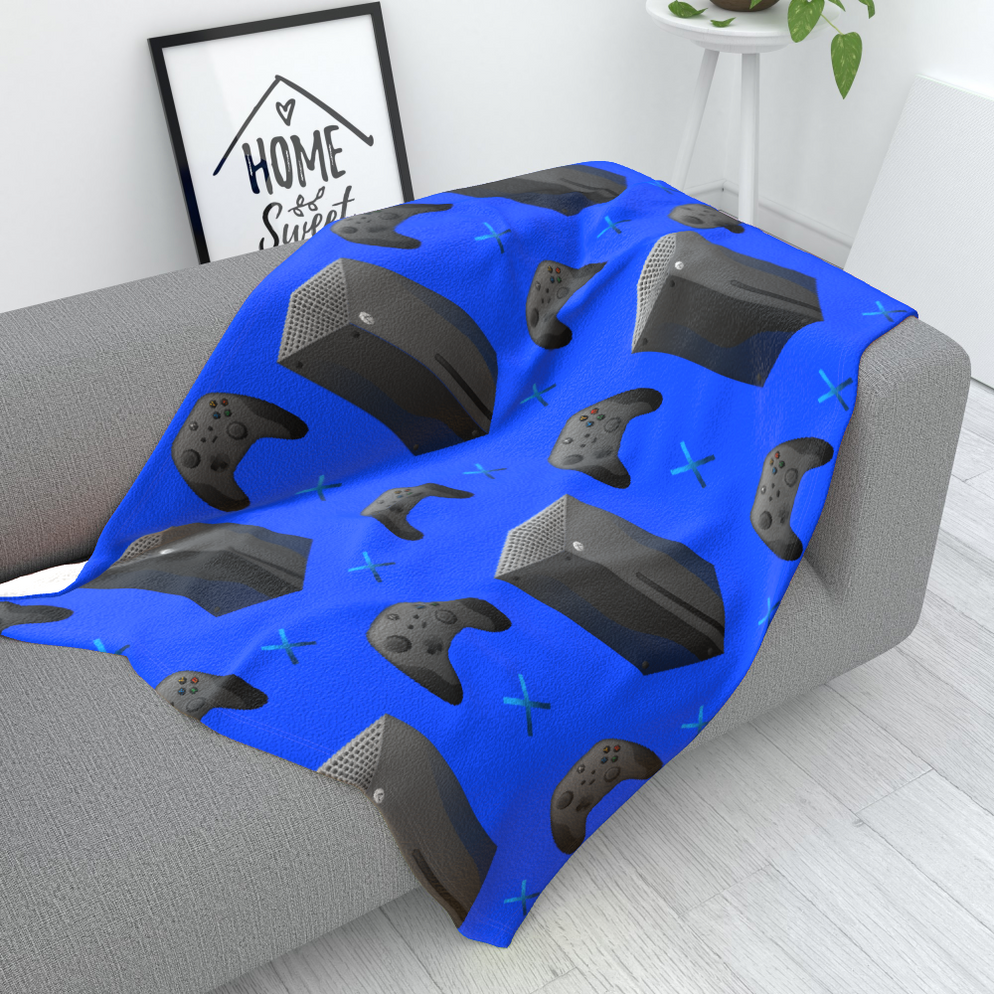 Blanket Throws - X Boxing Blue — Print On It